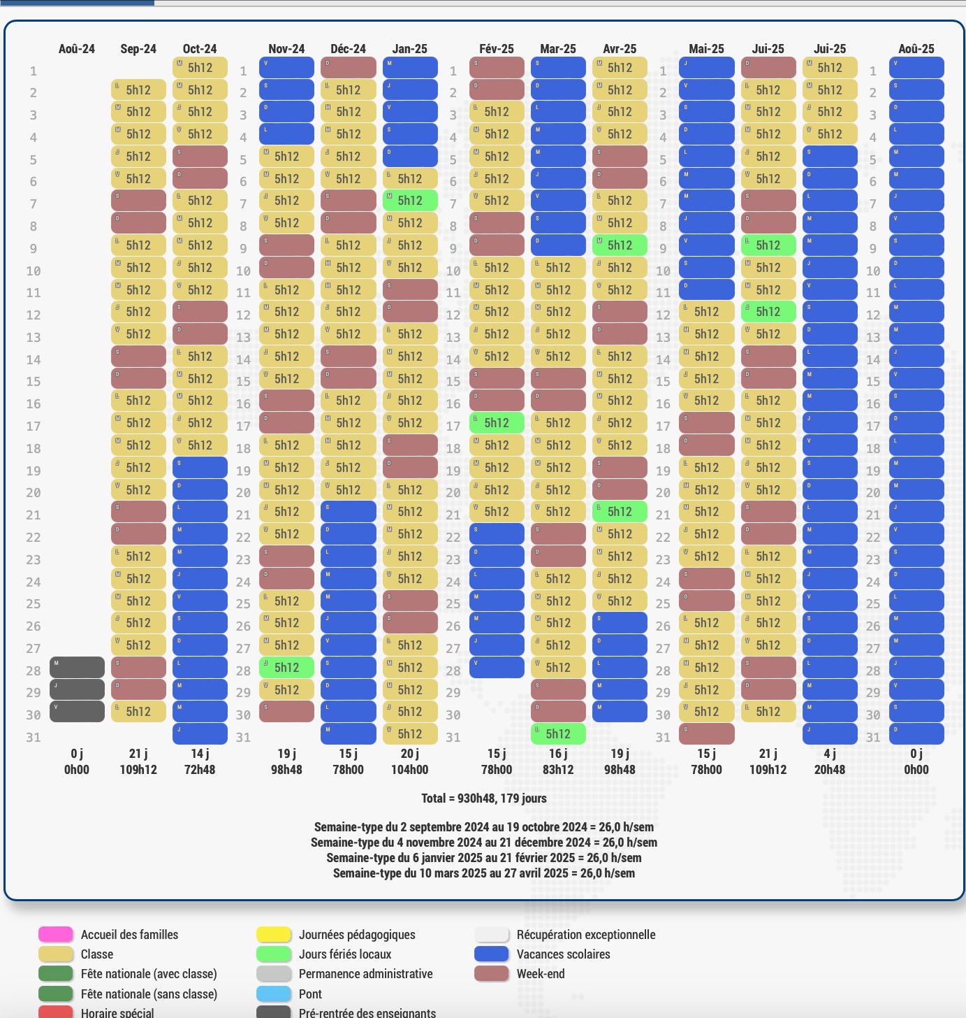 School Calendar - EFIP École Française Internationale de Pristina